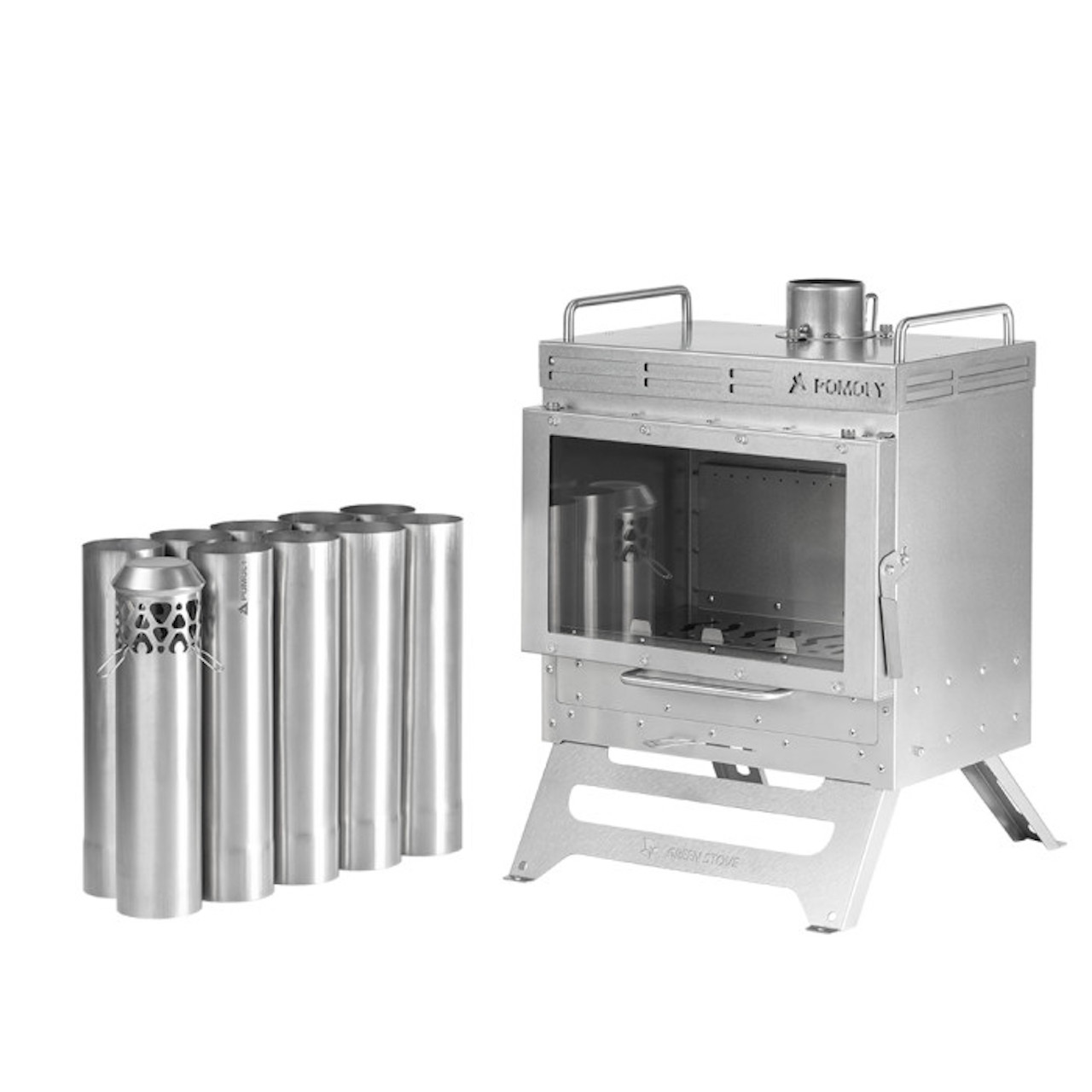 Туристическая титановая печь-камин Pomoly Dweller-Ti Wood Stove ...