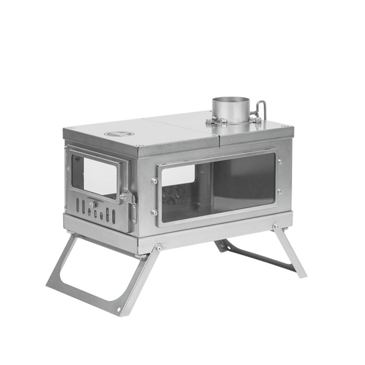 Туристическая печь-камин титановая Pomoly Timber Wolf 3 Titanium Stove ...