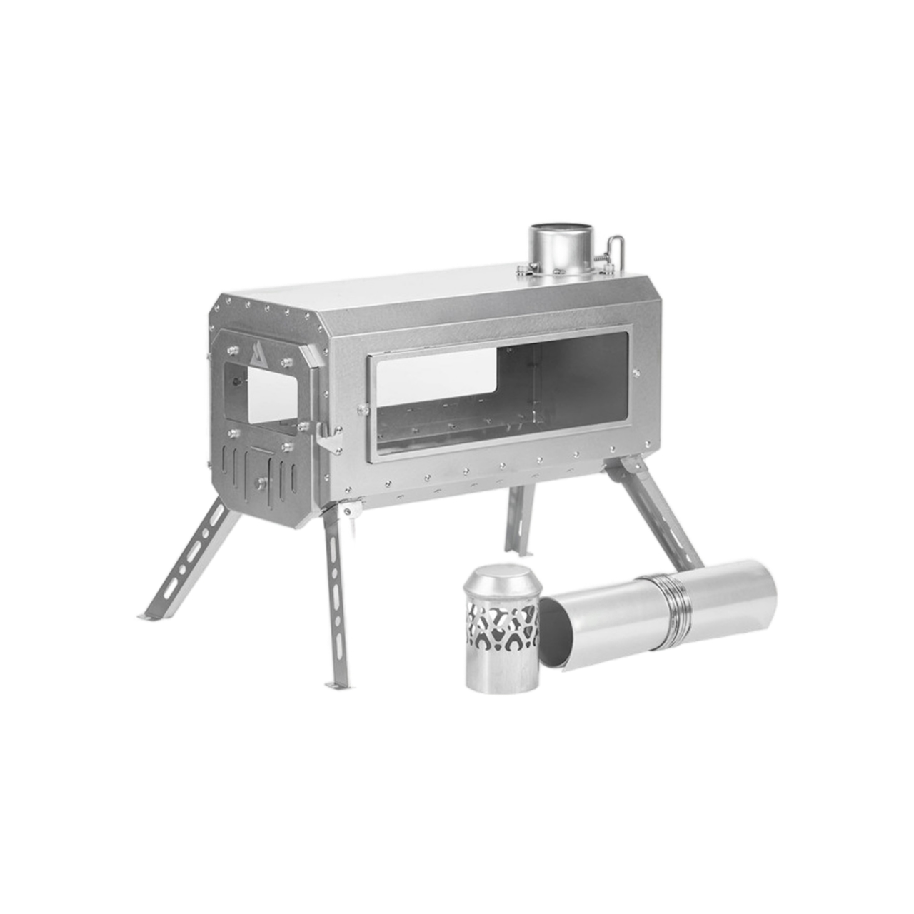 Походная титановая печь-камин Pomoly Traveller 3 Wood Stove Lightweight ...